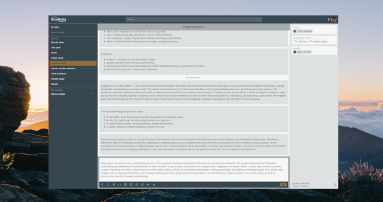 Retrieve information naturally – ArcaNotes Retrieve information naturally – ArcaNotes